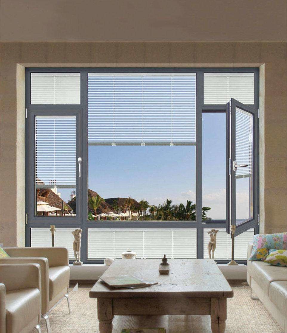 Noise Insulation Aluminium Casement Window 1.2mm - 2.0mm Profile Thickness